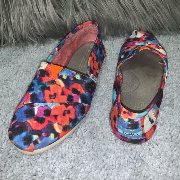 Toms | Shoes | Toms Watercolor Floral | Poshmark